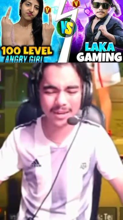 100 Level Player Girl Cute Vs Laka Gamer 😱🙀 Lakagamingz Viral Short