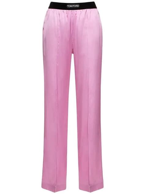 Tom Ford Silk Satin Pajama Pants Pink Editorialist