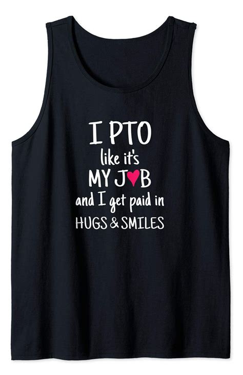 I Pto Like Its My Job Cute Heart Symbol Quote For Pto Mom Tank Top