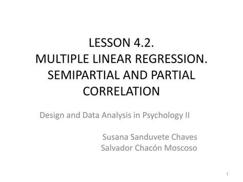 Ppt Lesson 4 2 Multiple Linear Regression Semipartial And Partial