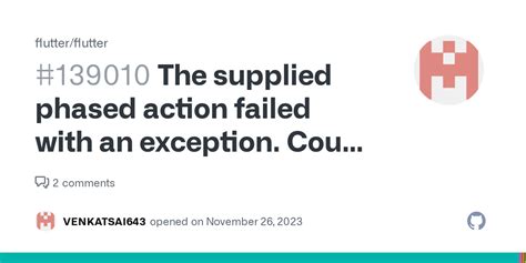 the supplied phased action failed with an exception could not create
