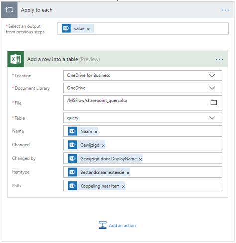 ms flow export sharepoint list content to excel power platform