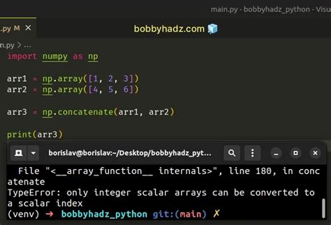only integer scalar arrays can be converted to a scalar index bobbyhadz