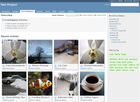 redmine knowledgebase