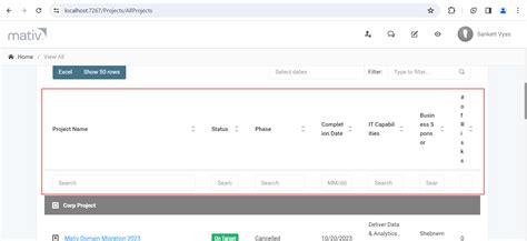custom header filter not responsive — datatables forums
