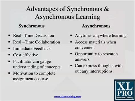 synchronous and asynchronous learning