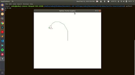 recursive fractal tree using python turtle youtube