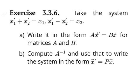 Solved Exercise 3 3 6 Take The System