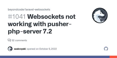 websockets not working with pusher php server 7 2 · issue 1041