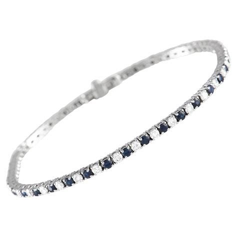 Lb Exclusive 14k White Gold 1 81 Ct Diamond Tennis Bracelet For Sale At