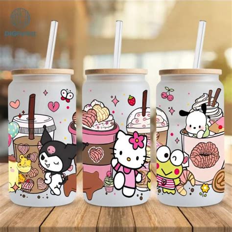 Kawaii Pink Cafecito Y Chisme Tumbler Wrap 16oz Can Glass Wrap