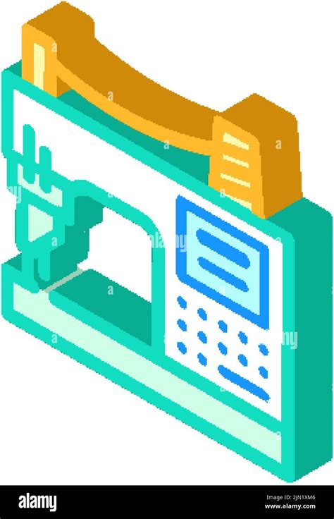 Sewing Machine Isometric Icon Vector Illustration Stock Vector Image