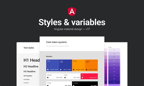 angular material — styles and variables figma community