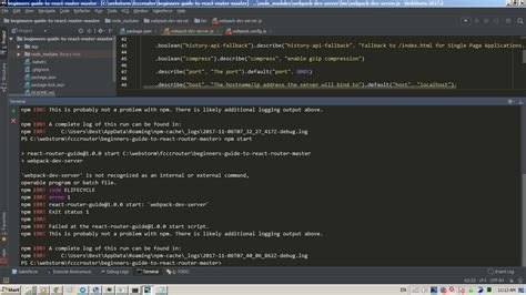 failed at the tutorial 1 0 0 start script webpack dev