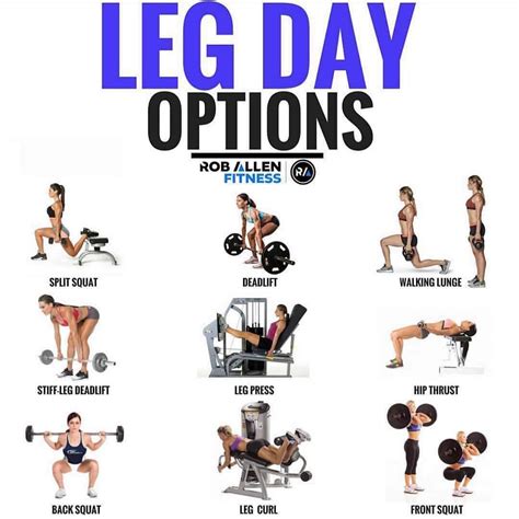 Leg Day Options Leg And Glute Workout Push Pull Legs Workout Leg