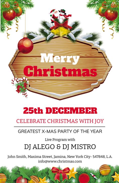 Free Christmas Poster Templates And Examples Edit Online And Download