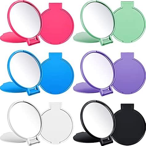 Lurrose 2pcs Compact Mirror Small Round Glass Mirror