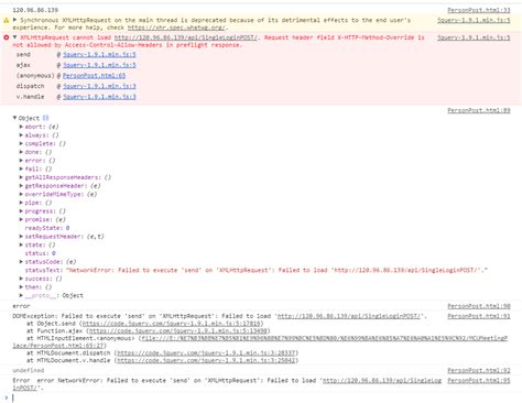 javascript networkerror failed to execute send on xmlrequest