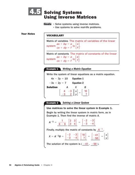 Solving System Of Linear Equations Using Inverse Matrix Tessshebaylo