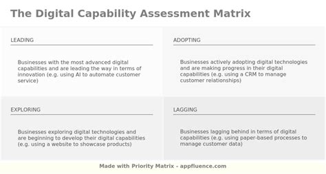 Digital Capability Assessment Matrix [free Download]