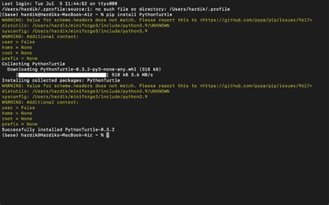 how to install turtle in python on macos geeksforgeeks