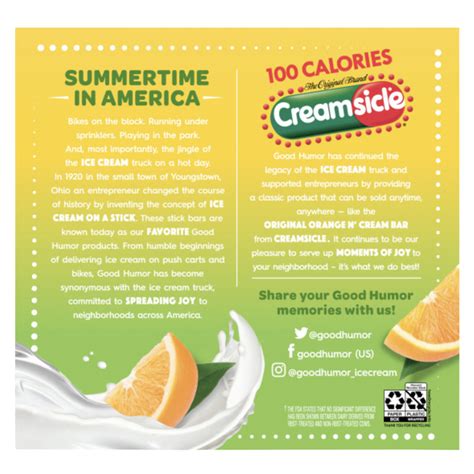 Good Humor Original Creamsicle Ice Cream Bars 6ct 16 5oz Delivered In