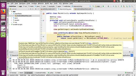 java webview tontouchlistener not triggered stack overflow
