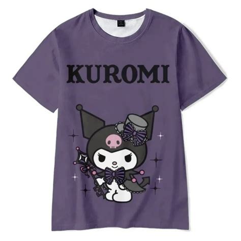 Miniso 2024 Anime Cartoon Summer Kuromi T Shirt My Melody Hello Kitty