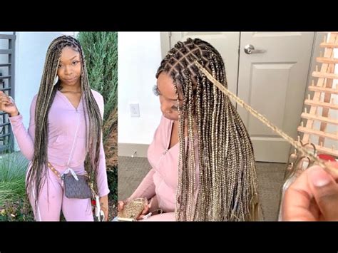 Black Knotless Braids With Blonde Ends Knotless Box Braids Are All