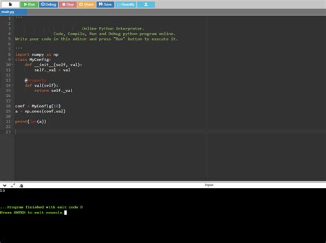 python property object cannot be intepreted as an integer stack