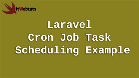 laravel cron job task scheduling example