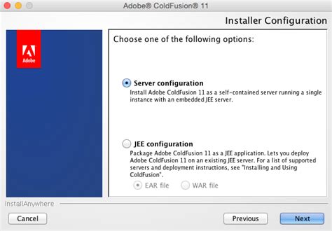 coldfusion 11 installation