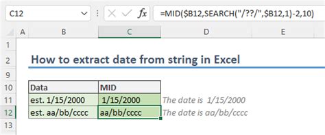 how to extract date from string in excel