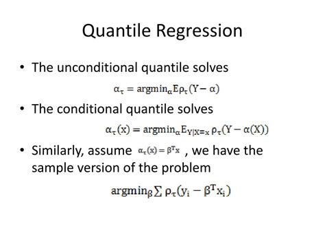 Ppt Quantile Regression Powerpoint Presentation Free Download Id