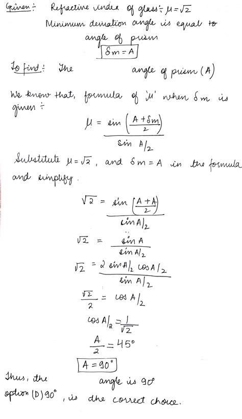 17 Prism Deviation Angle Calculator Denholmsohail