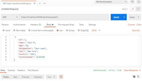 build asp core web api with crud operations using