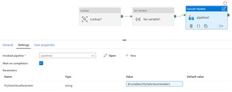 azure data factory set parameter with sql query stack