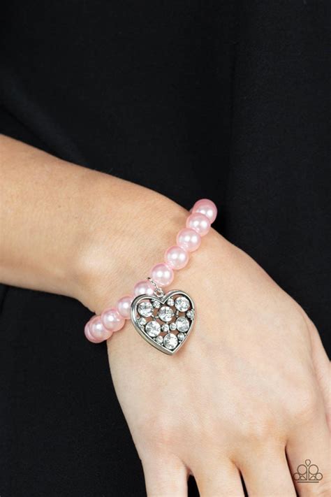 Cutely Crushing Pink Bracelet Paparazzi Accessories Bedazzle Me