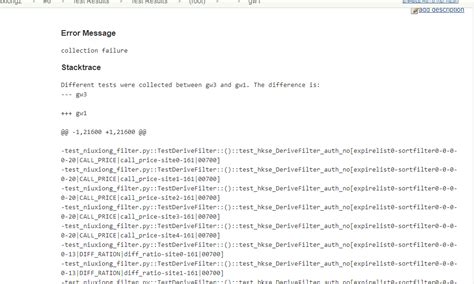 different tests were collected between gw3 and gw1 the difference is