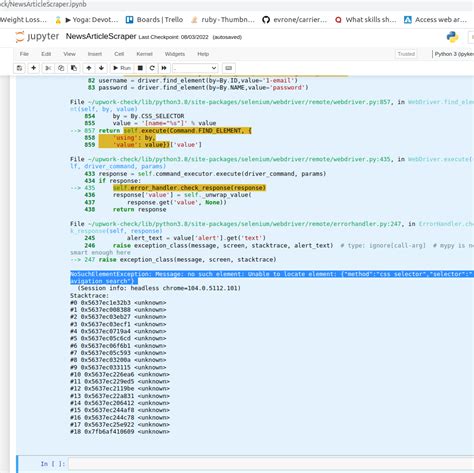 web scraping why not able to get the page and search form with login