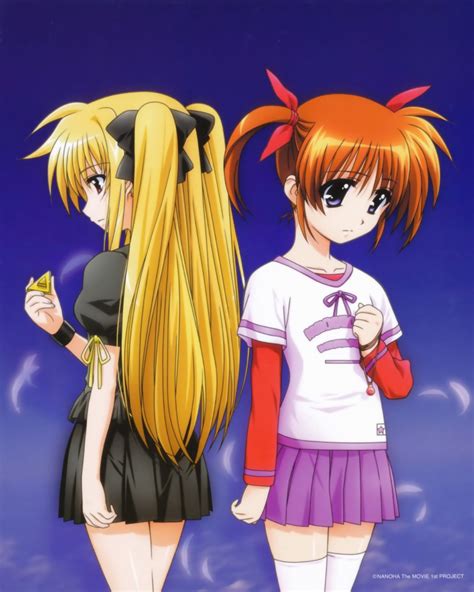 Fate Testarossa Takamachi Nanoha Raising Heart And Bardiche Lyrical