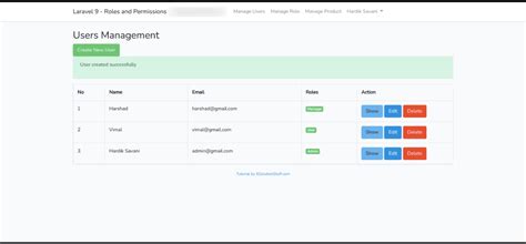 laravel 9 roles and permissions step by step tutorial