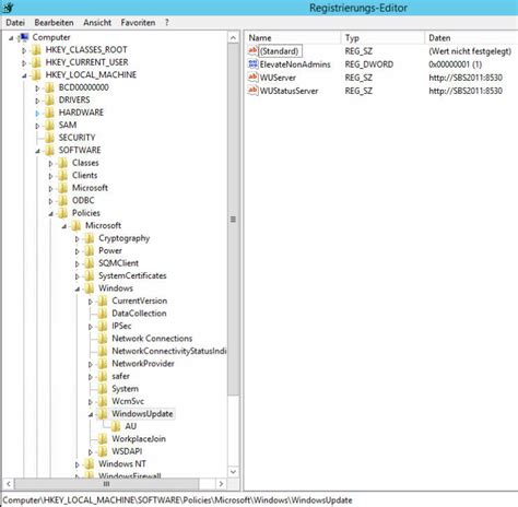 how to fix registry errors in windows update settings