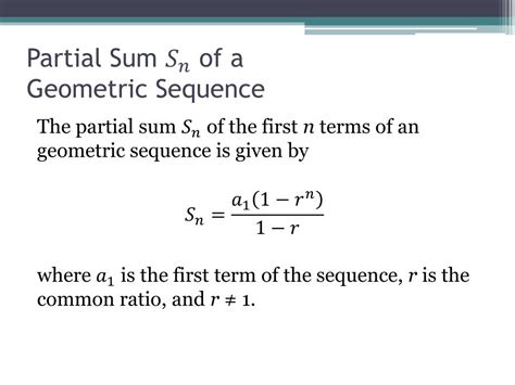 ppt partial sums of arithmetic and geometric sequences powerpoint