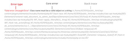 fatal errors elementor
