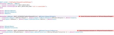 ios cannot find protocol declaration for in my myapp swift h