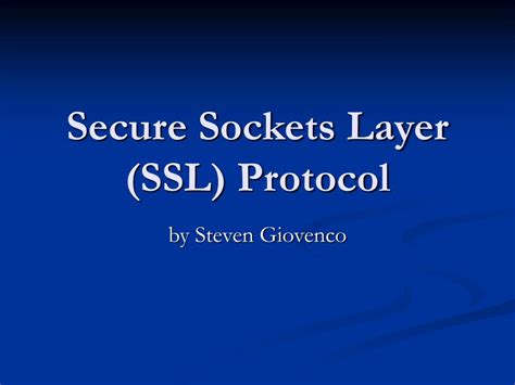 ppt secure sockets layer ssl protocol powerpoint presentation free
