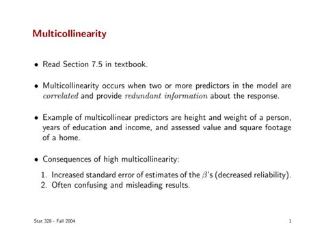 Multicollinearity