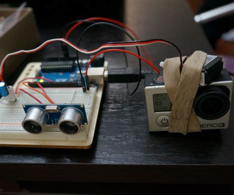 gopro ultrasonic motion sensor hc sr04 controled by