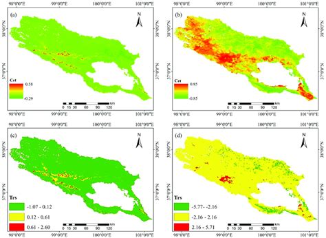 Spatial Correlations Of Temperature A Precipitation B With Vwc And